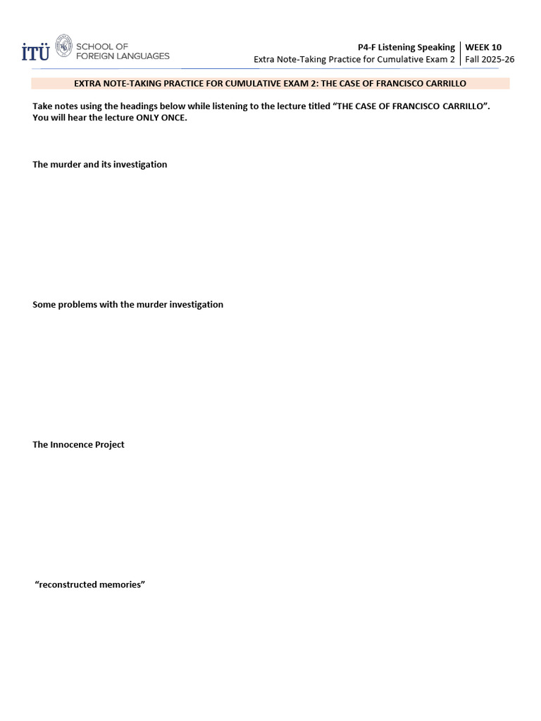 P4-F Extra Note-Taking Practice For Cumulative 2-Student's | PDF ...