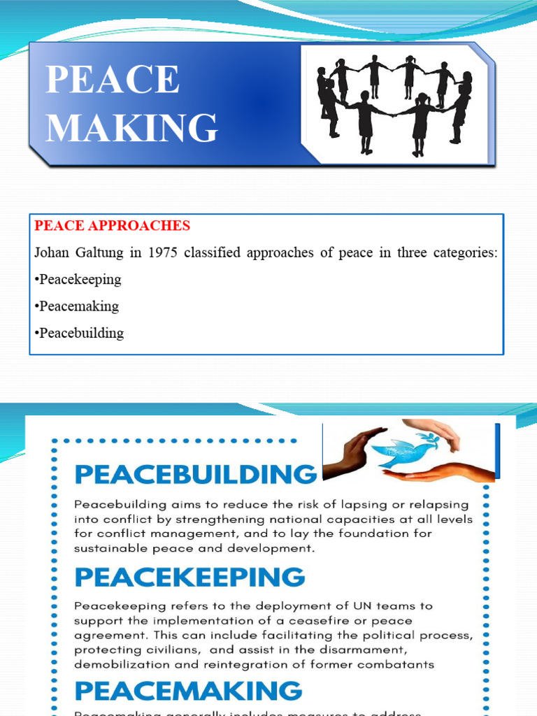 Presentation 2 Peacemaking | PDF | Peacebuilding | Peace
