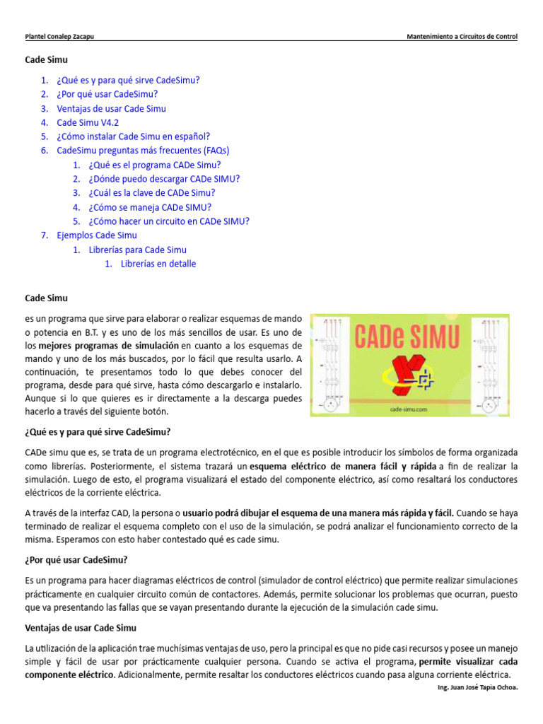 Manual Cade Simu 2024 | PDF | Red eléctrica | Fuente de alimentación