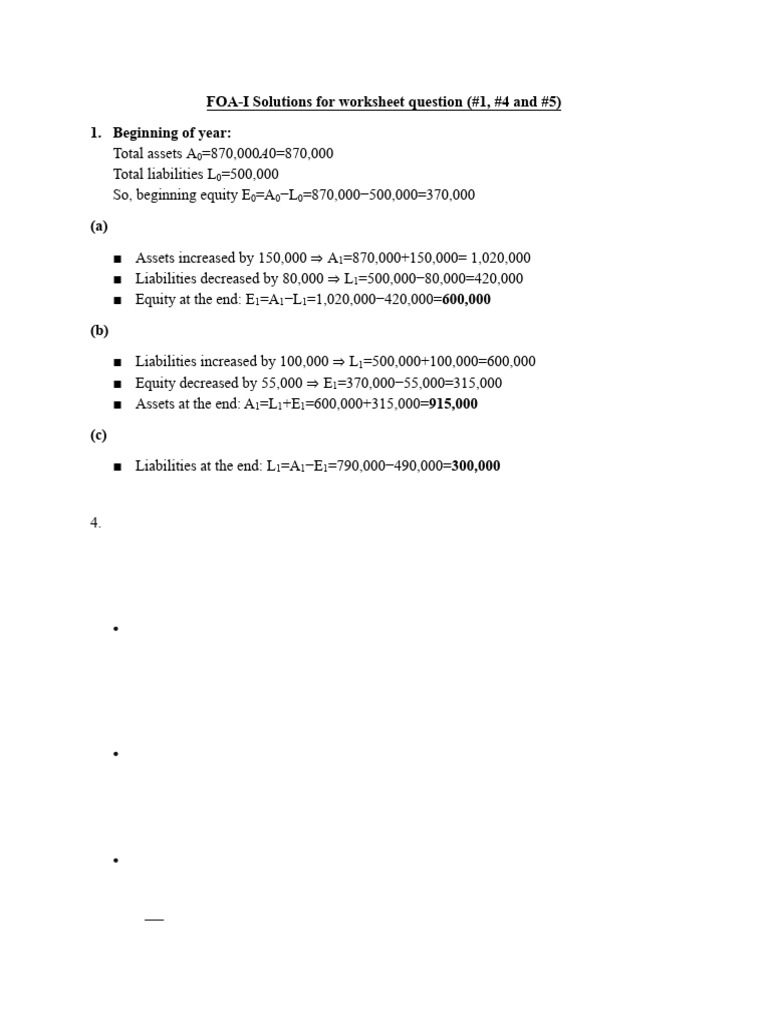 Financial Statement Analysis and Adjustments | PDF | Equity (Finance ...
