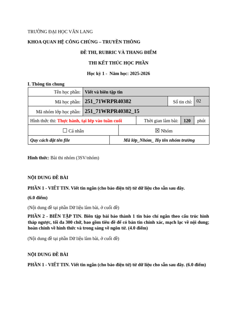 71WRPR40382 - VIET VA BIEN TAP TIN - K30 - TIEUL - de 15 - CTE | PDF