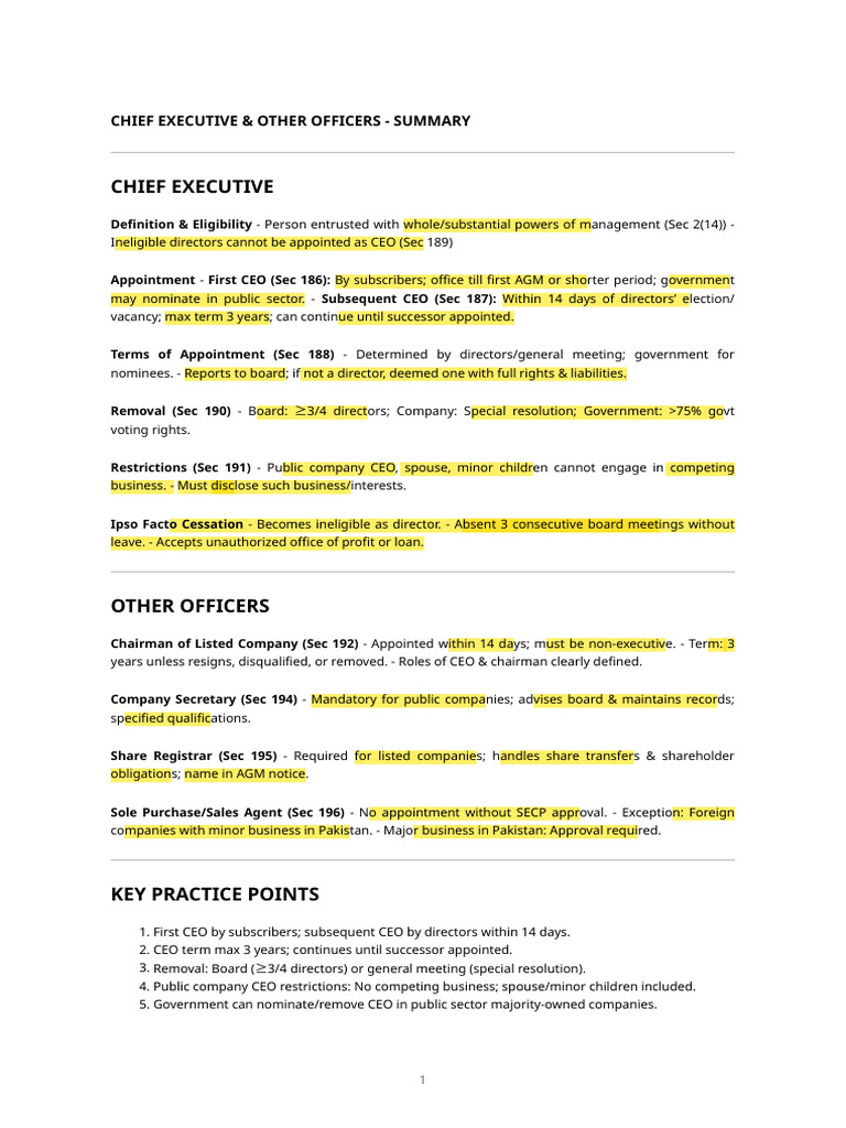 Chief Executive Summary | PDF
