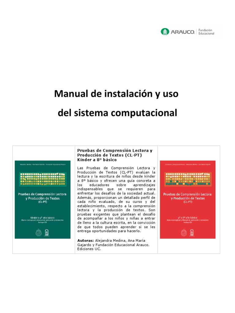 Manual de Instalación y Uso Del Sistema Computacional Pruebas CL-PT | Descargar gratis PDF ...