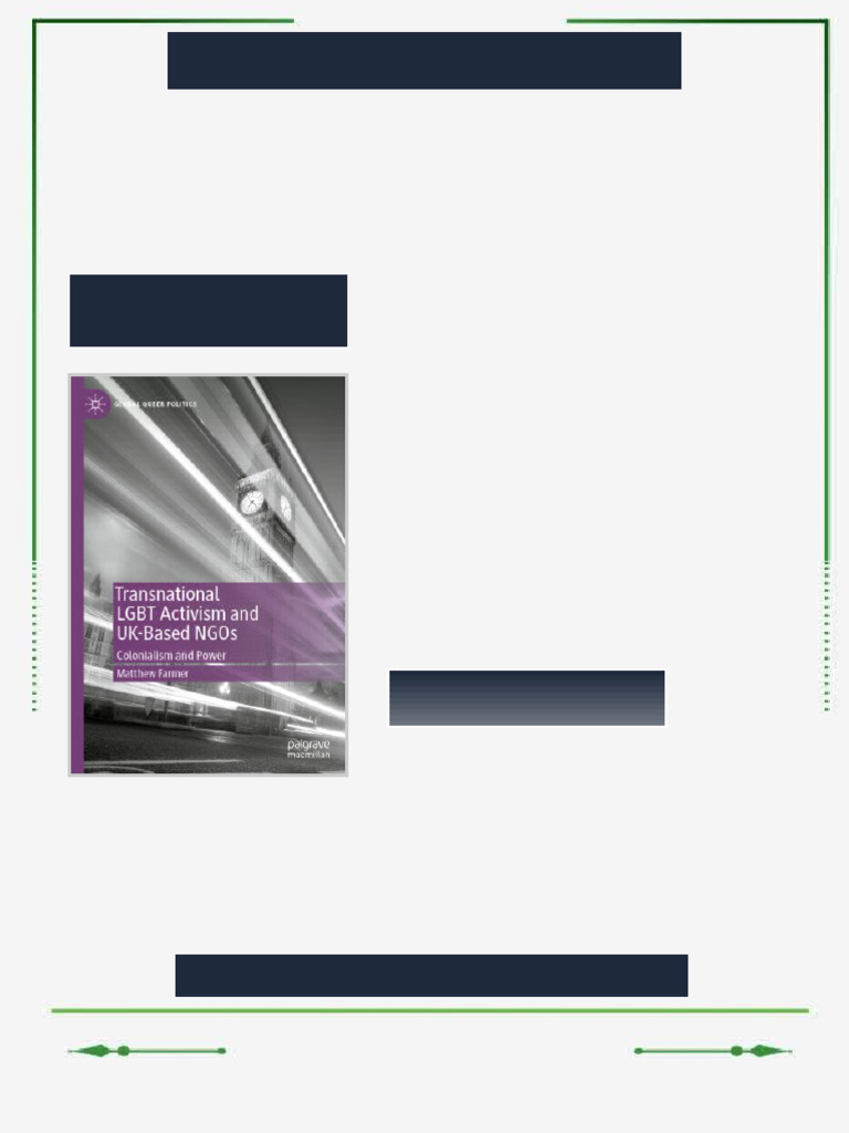 Transnational LGBT Activism and UK-Based NGOs: Colonialism and Power ...