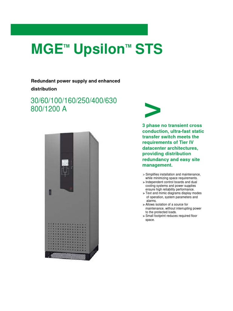 Mge Upsilon Sts - Brochure | PDF | Computer Engineering | Electrical ...