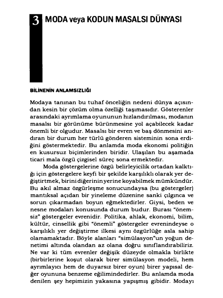 Moda Veya Kodun Masalsı Dünyası, Simgesel Değiş-Tokuş Ve Ölüm | PDF