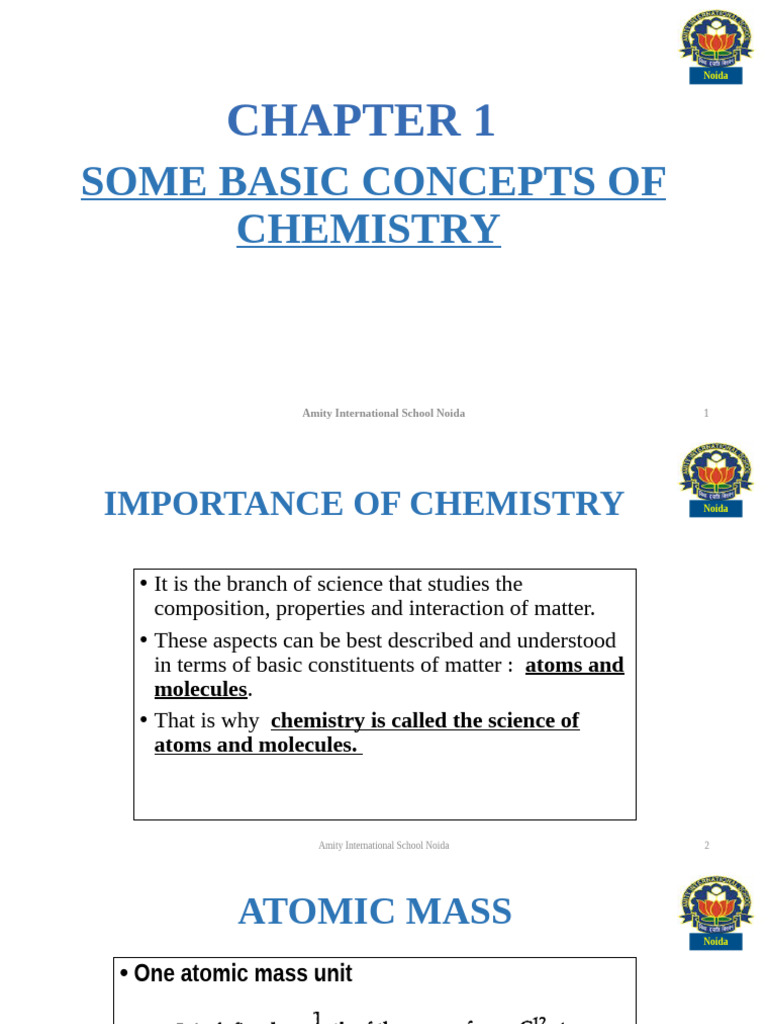 Basic Chemistry Concepts and Calculations | PDF | Stoichiometry | Mole ...