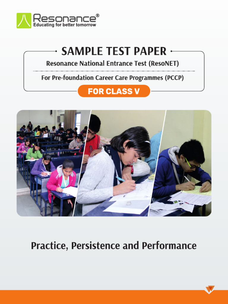 Sample Test Paper for Class V Entrance | PDF | Multiple Choice | Foods