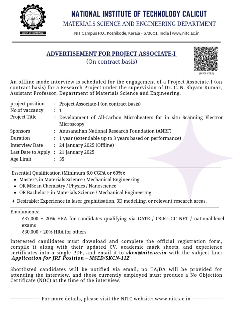 JRF Adviticment Msed | PDF
