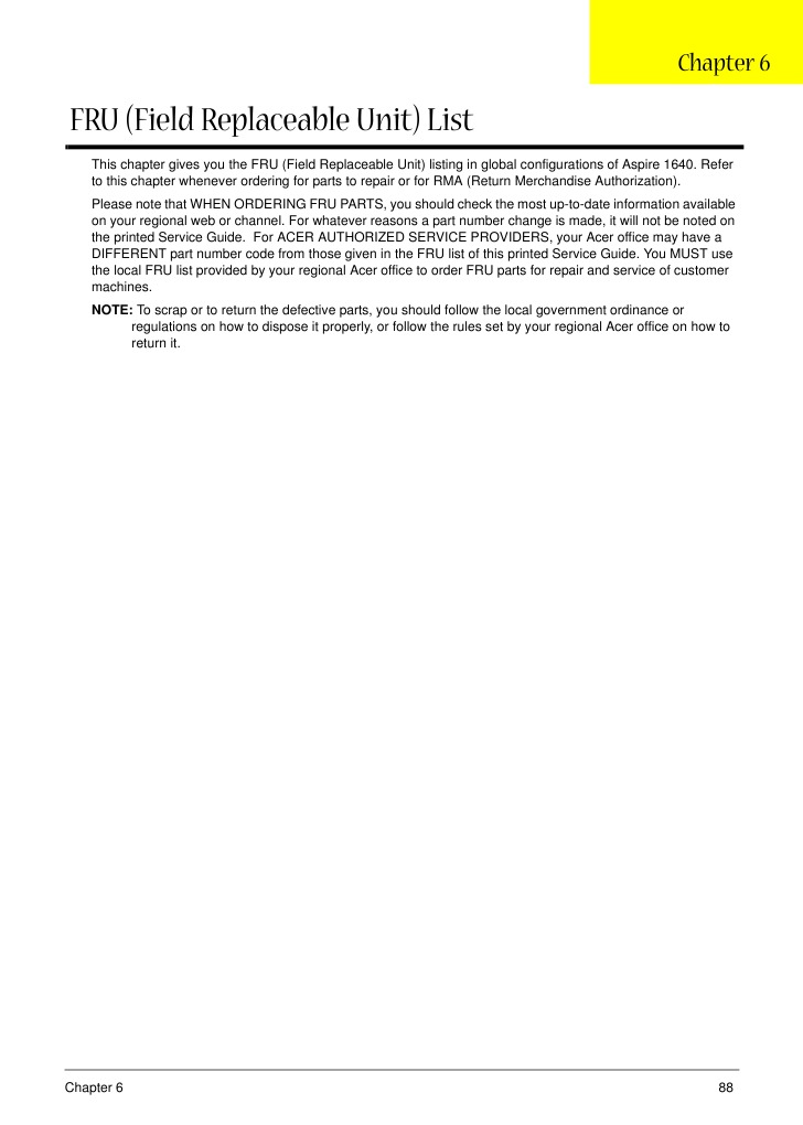 FRU (Field Replaceable Unit) List | PDF | Advanced Micro Devices | Dvd