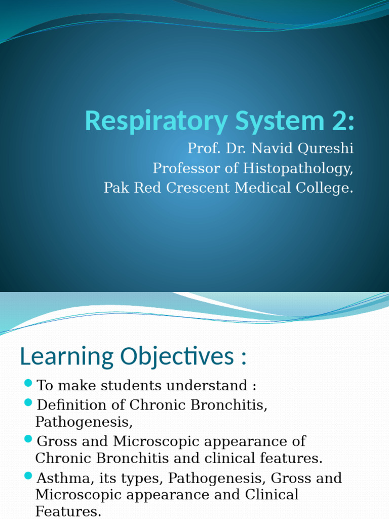 Chronic Bronchitis and Asthma Overview | PDF | Bronchitis | Respiratory ...