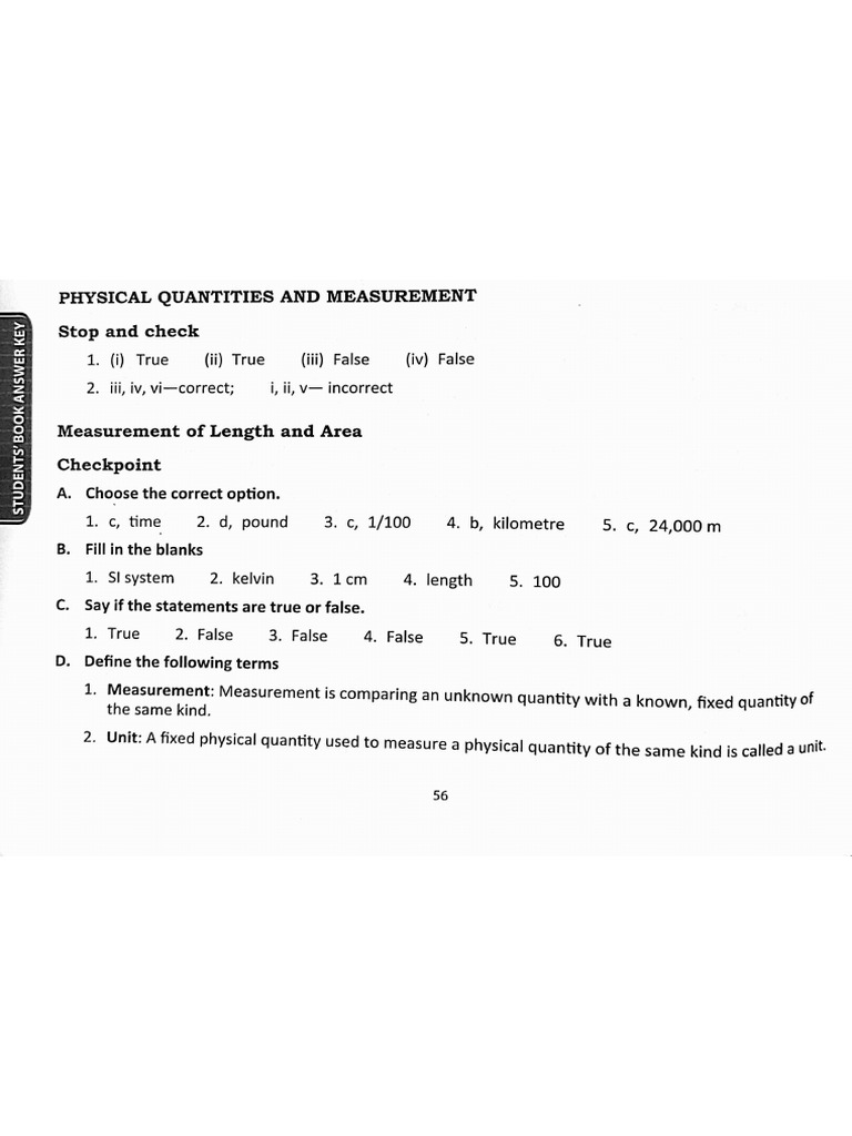 Physical Quantities and Measurements-Notes | PDF