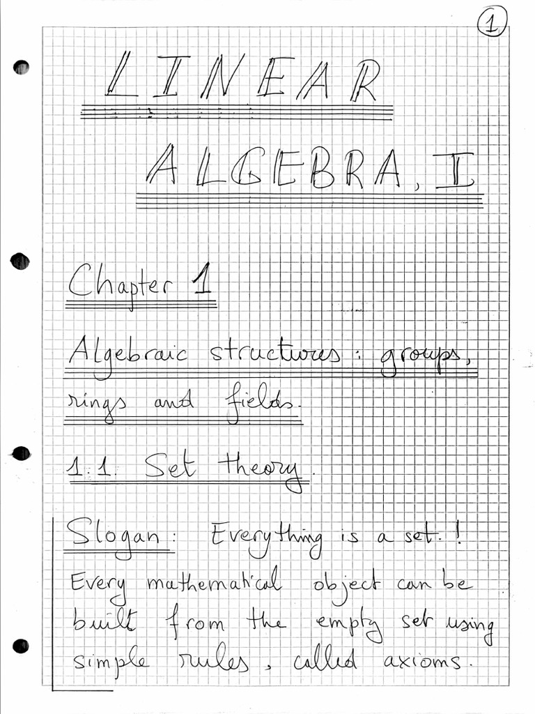 Script Linear Algebra 1, Handwritten Script | PDF