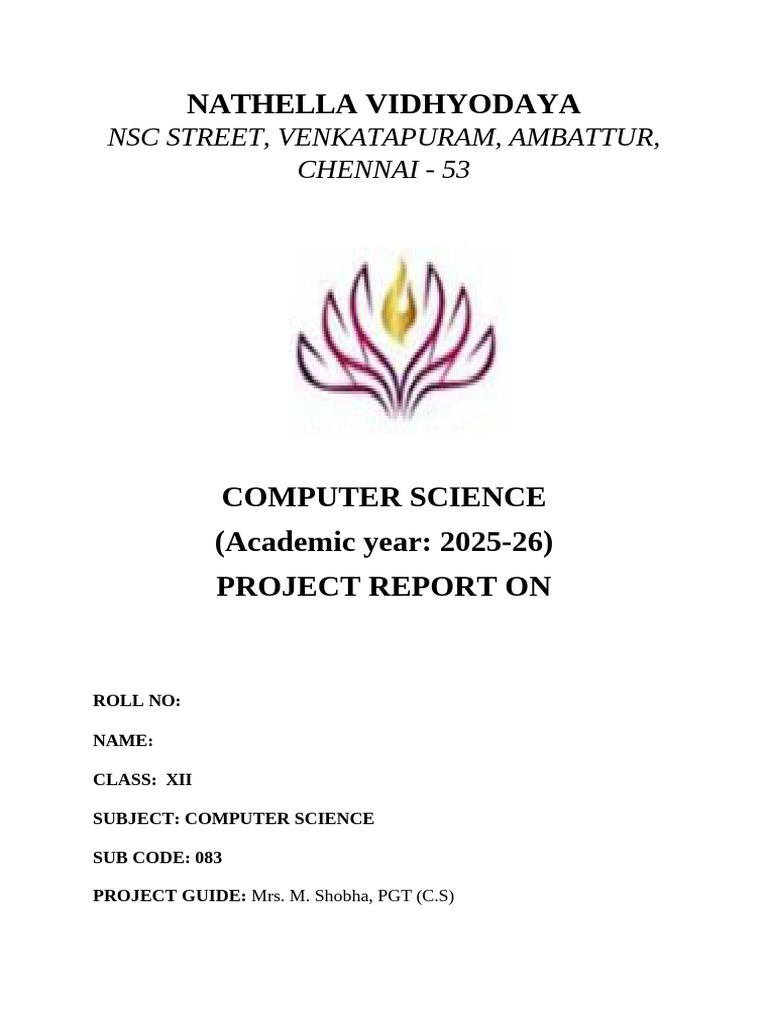 Train Management System Project Report | PDF