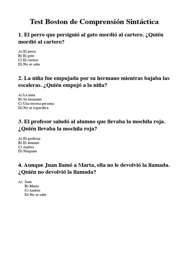 Test Boston | PDF