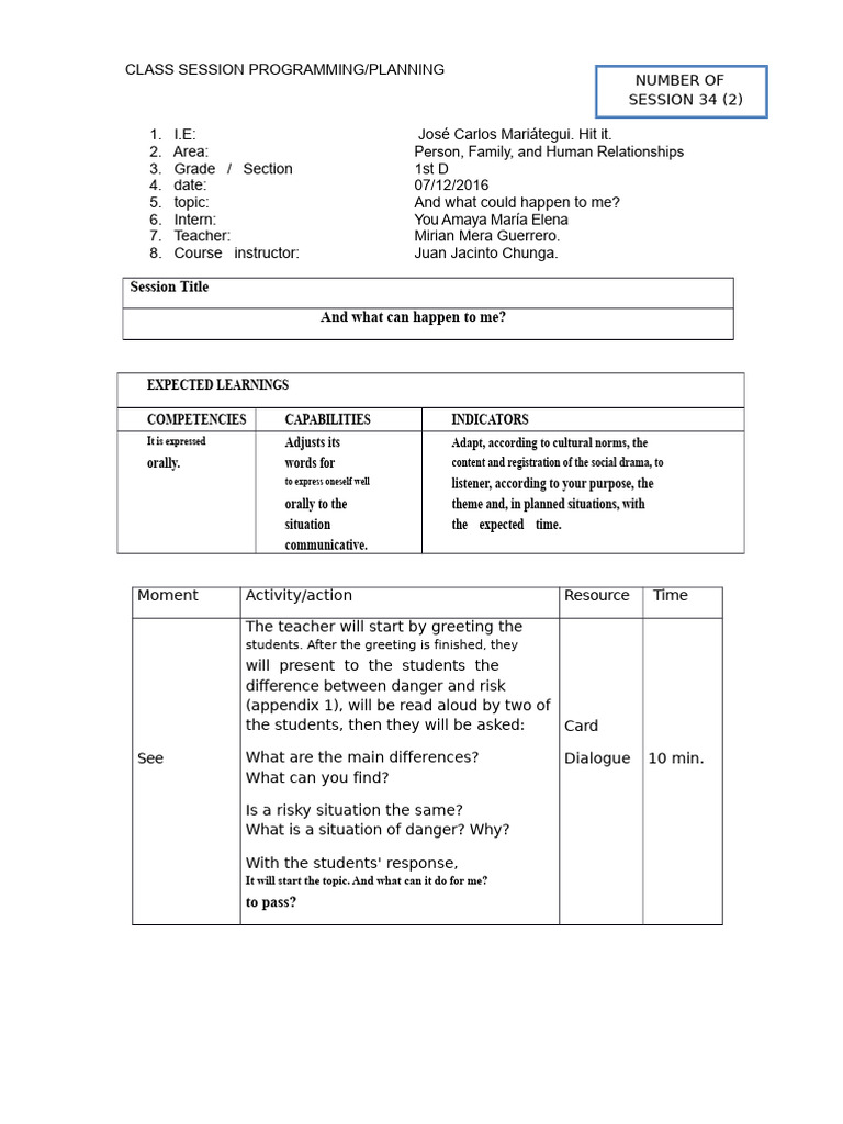 and what can happen to me? class session | PDF | Risk | Adolescence