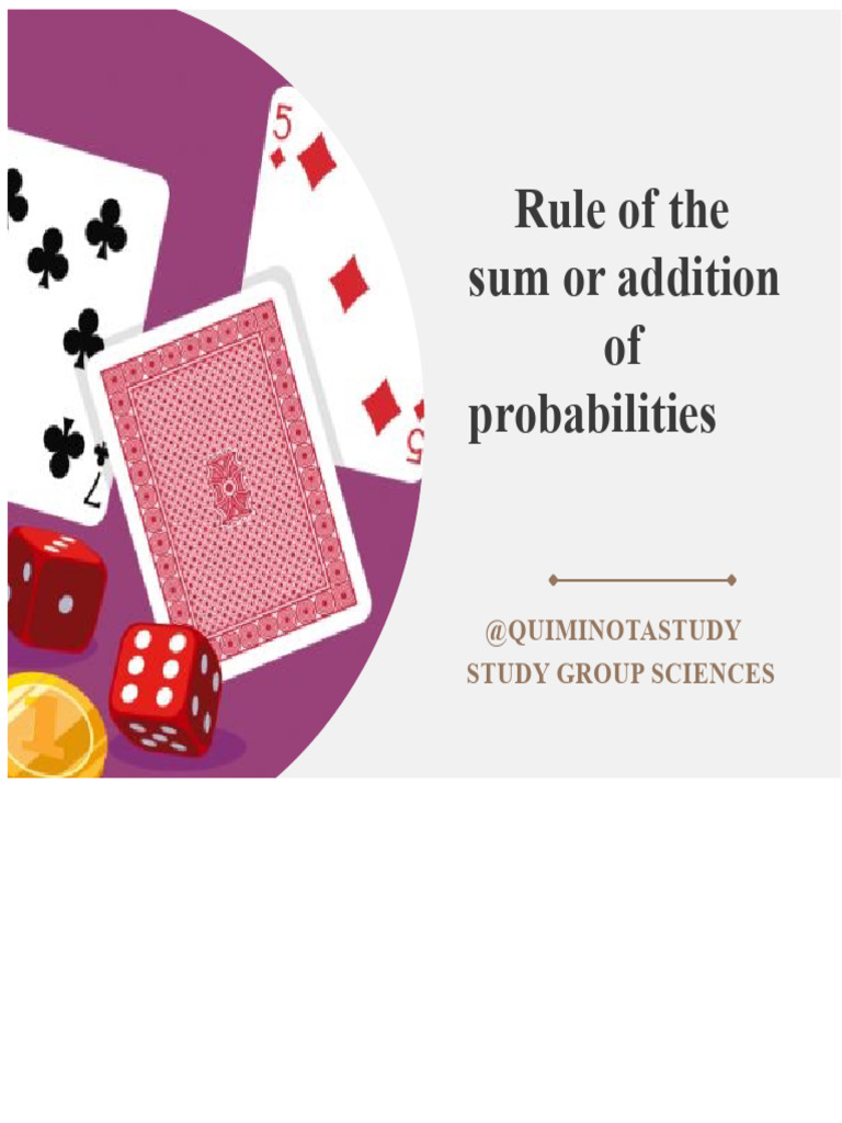 Addition Rule of Probabilities Explained | PDF | Probability | Applied ...