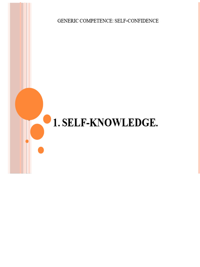 1 Presentation Self-Knowledge | PDF | Self Esteem | Self Concept