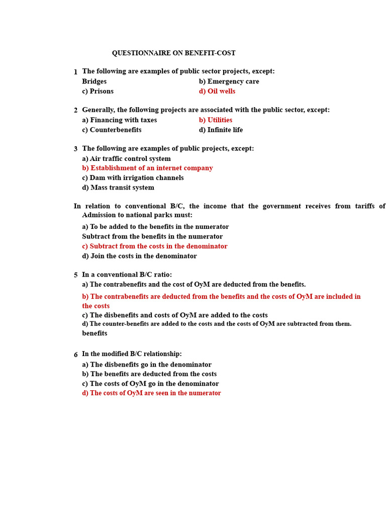 TASK-QUESTIONNAIRE ECONOMIC ENGINEERING | PDF