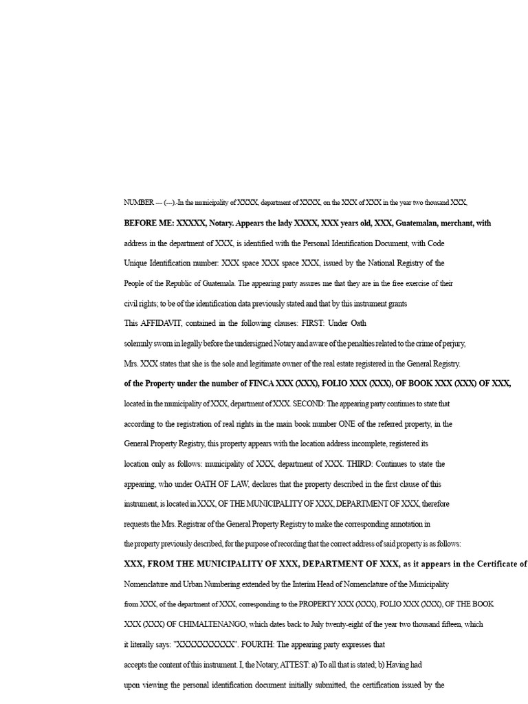 Affidavit of New Address | PDF | Affidavit | Civil Law (Common Law)