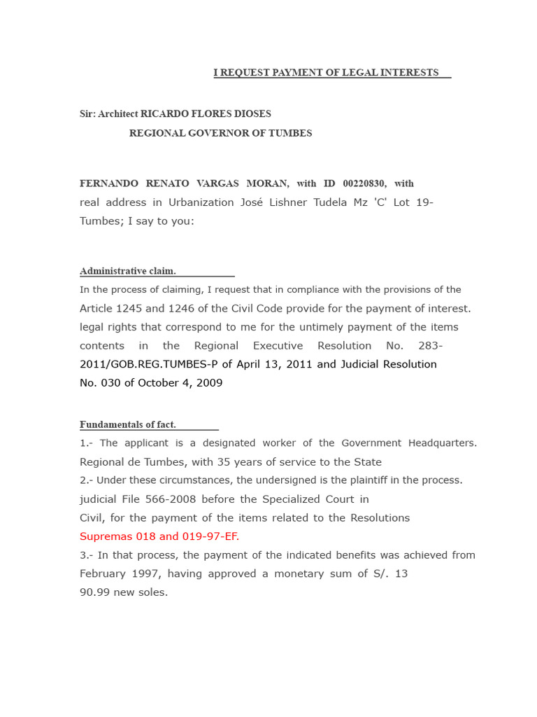 INTEREST PAYMENT WRITTEN DOCUMENT - copy.docx | PDF