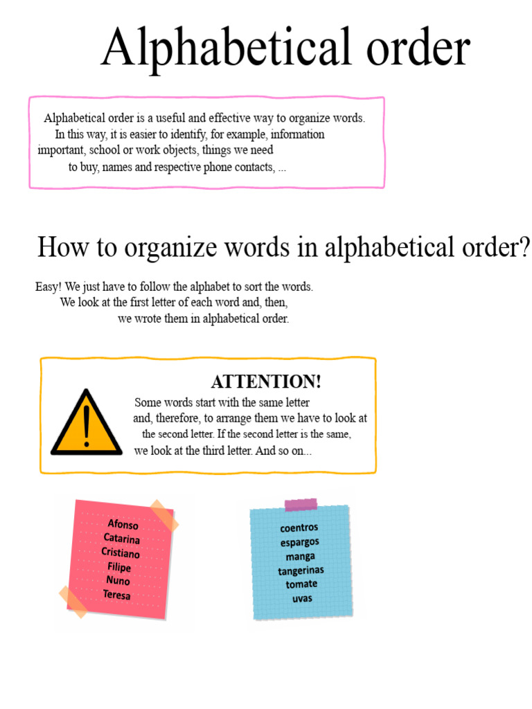 Alphabetical order | PDF