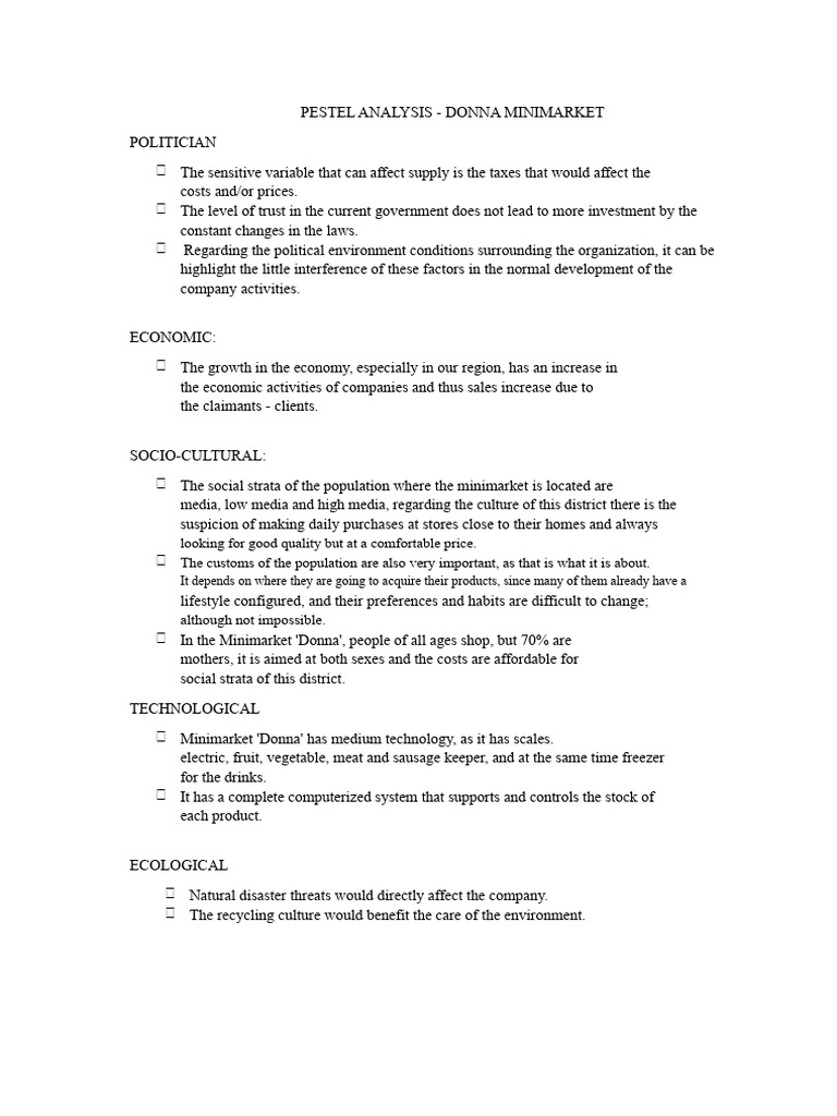 PESTEL Analysis | PDF