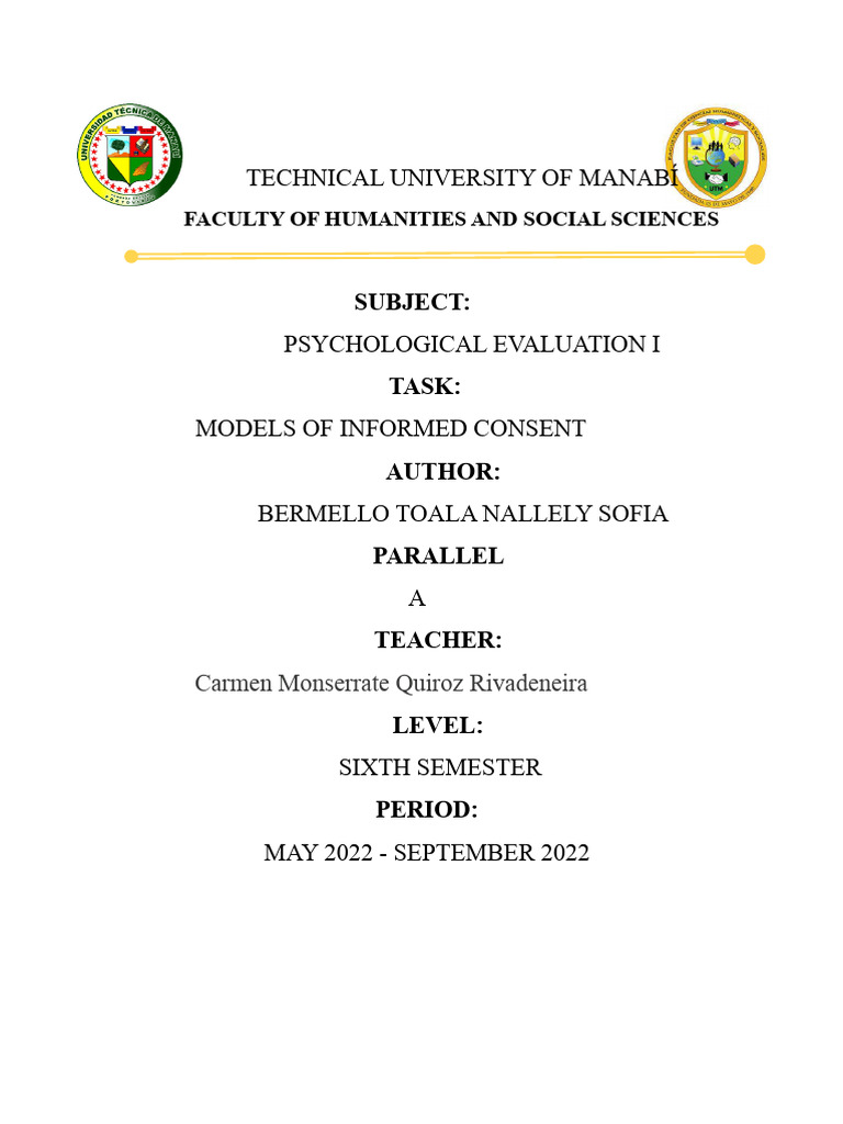 5 Consent Model (1) | PDF | Informed Consent | Confidentiality