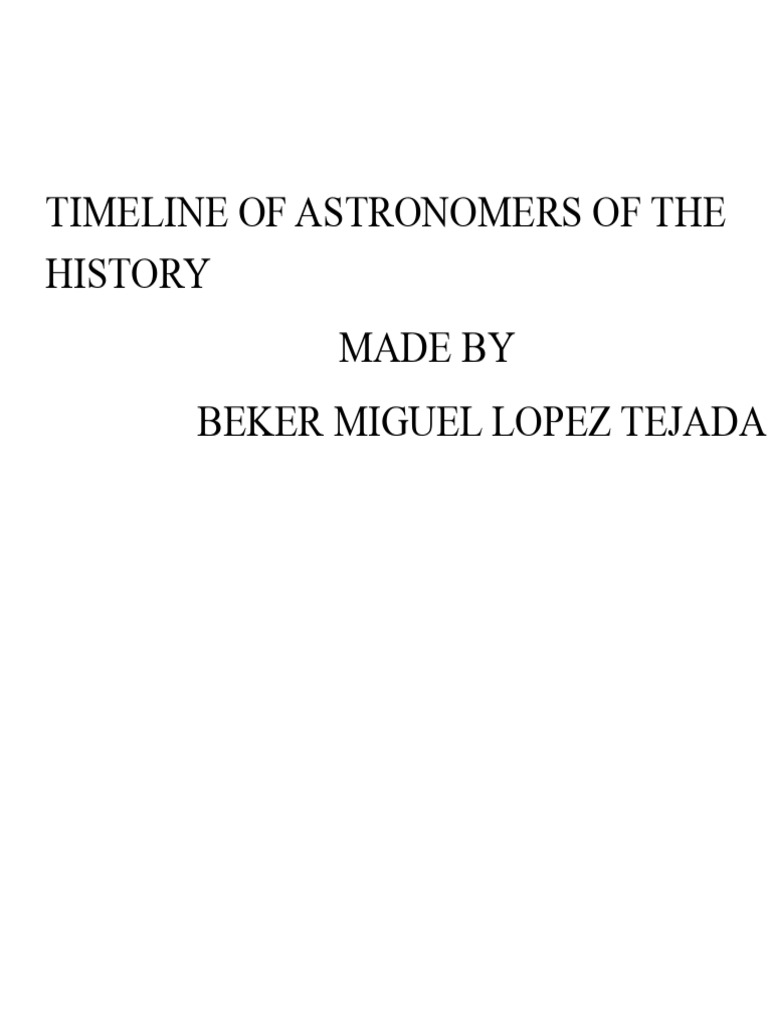 timeline-astronomers | PDF | Galaxy | Milky Way