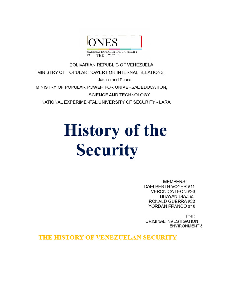 History of Venezuelan Security Forces | PDF | Venezuela | Government