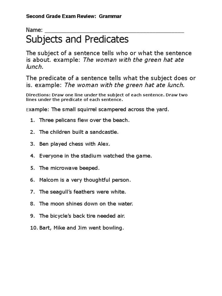 2nd Grade Grammar | PDF | Adjective | Verb