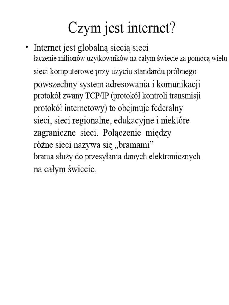1 - Czym Jest Internet | PDF