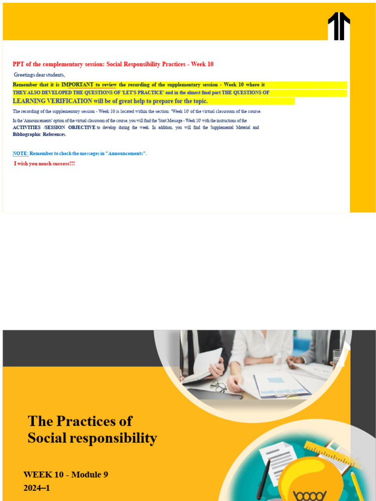 Social Responsibility Practices - Week 10 - Module 9 | PDF ...
