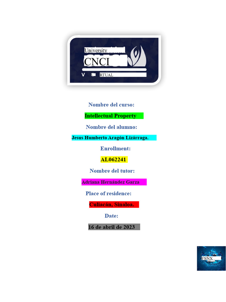 Intellectual Property Activity 1 | PDF | Trips Agreement | Intellectual ...