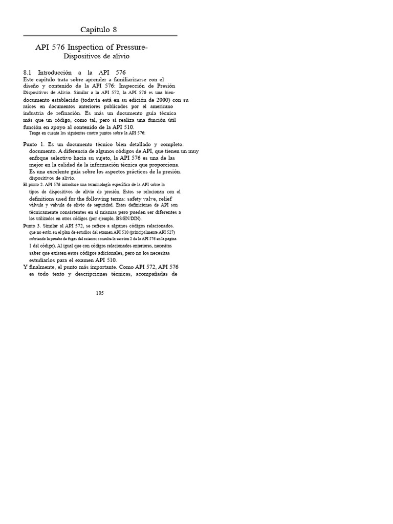 Inspección de Dispositivos de Alivio API 576 | PDF | Corrosión | Acero