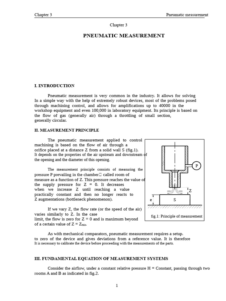 Pneumatic Measurement Techniques Explained | PDF | Pressure | Fluid ...