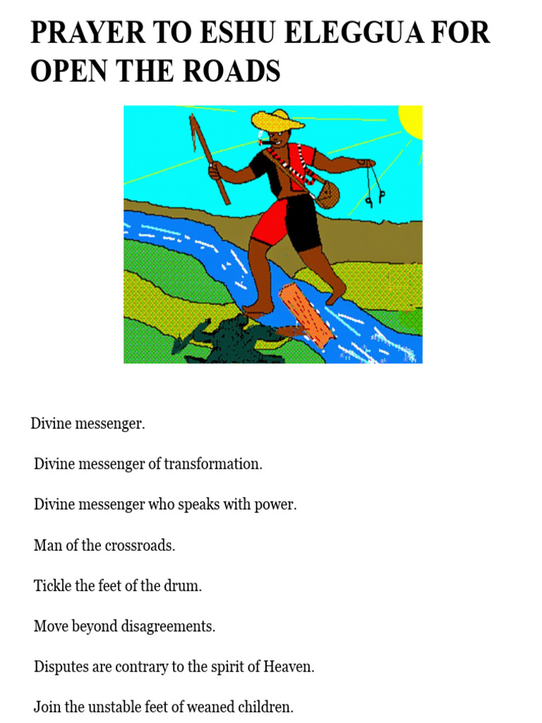 I Pray To Eshu Eleggua To Open The Paths. | PDF
