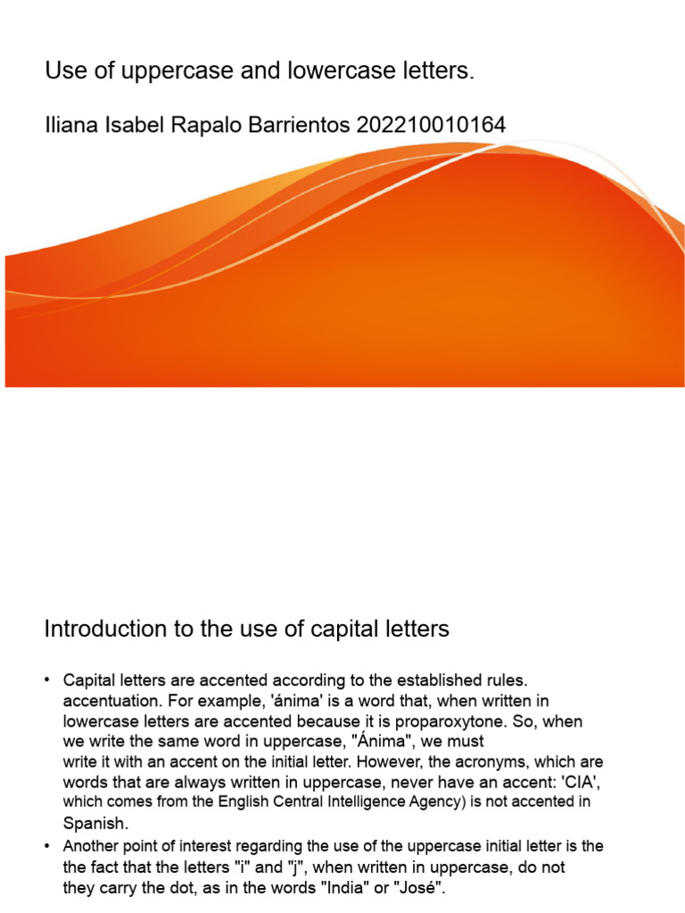 Use of uppercase and lowercase letters | PDF | Letter Case | Graphemes