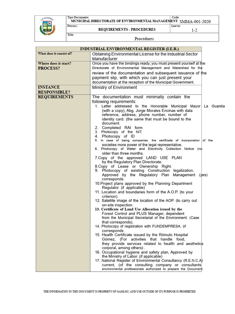 Industrial Environmental License Guide | PDF