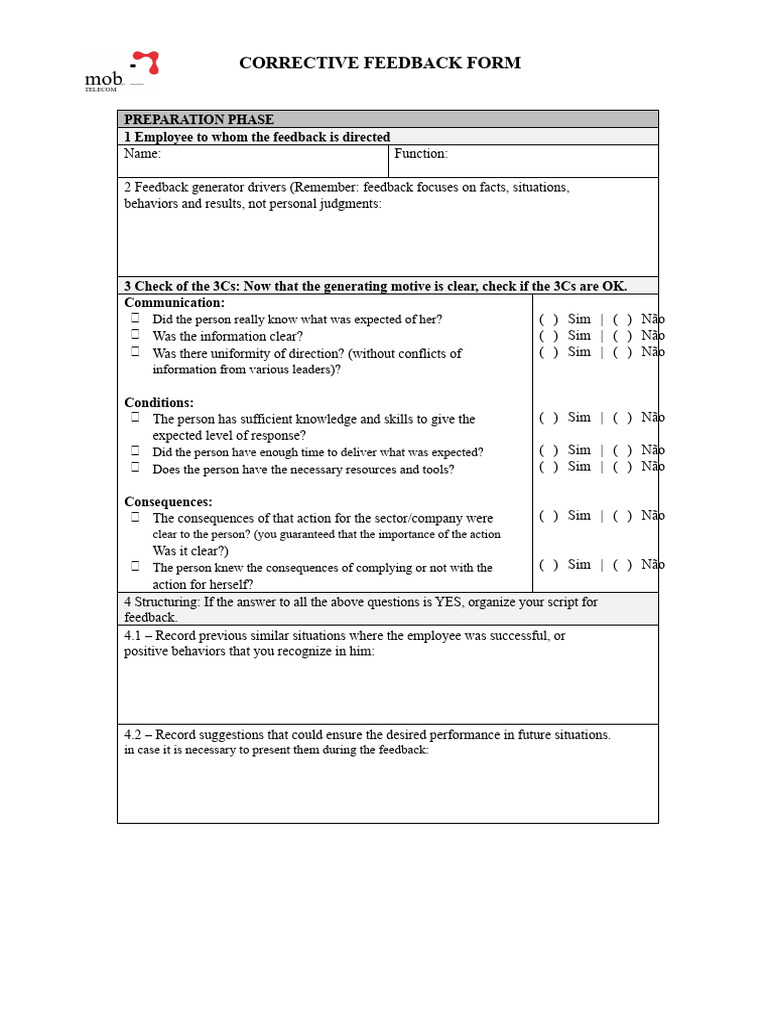 M1 - Corrective Feedback Form | PDF | Motivation | Motivational