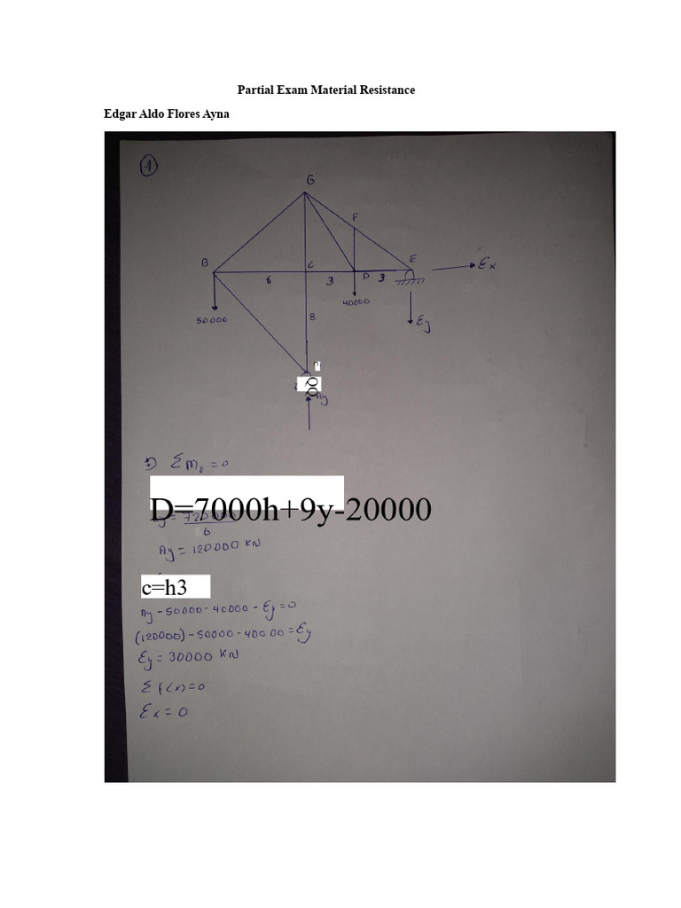 Partial Exam on Materials Resistance | PDF