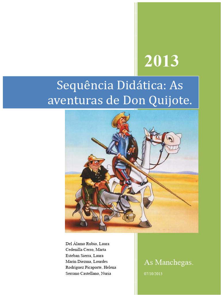 Sequência Didática: Don Quijote Infantil | PDF | Dom Quixote ...