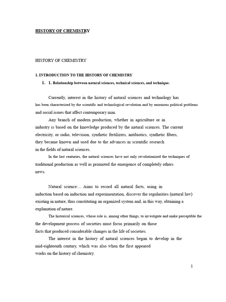 Overview of Chemistry's Historical Evolution | PDF | Chemistry | Science