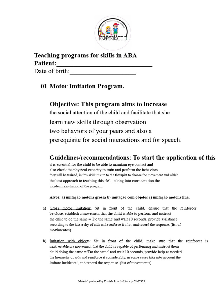program imitation motor (Saved Automatically) | PDF | Imitation | Cognition