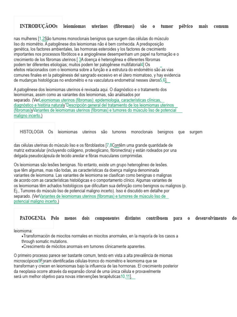 Patogênese dos Leiomiomas Uterinos | PDF | Estrogênio | Câncer