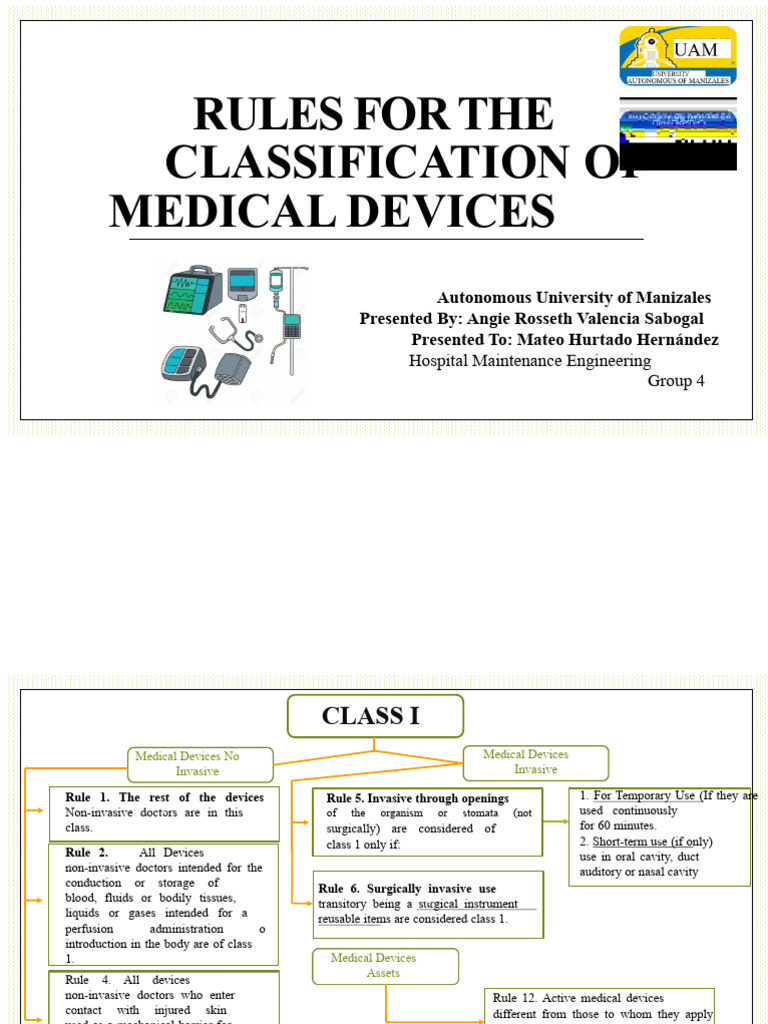 Medical Device Classification Rules | PDF | Medical Device | Radiology