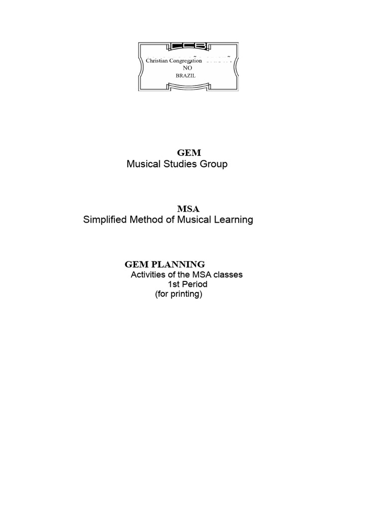GEM MSA Activities of The MSA Classes For Printing 1st Semester | PDF ...