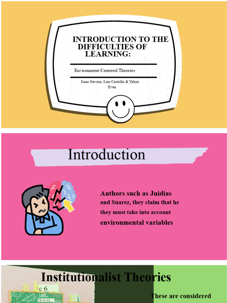 Environment-Centered Learning Challenges | PDF
