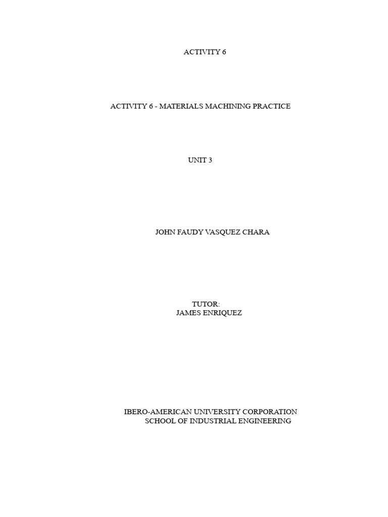 Activity 6. Virtual Plant Simulation.docx | PDF | Mechanical Engineering