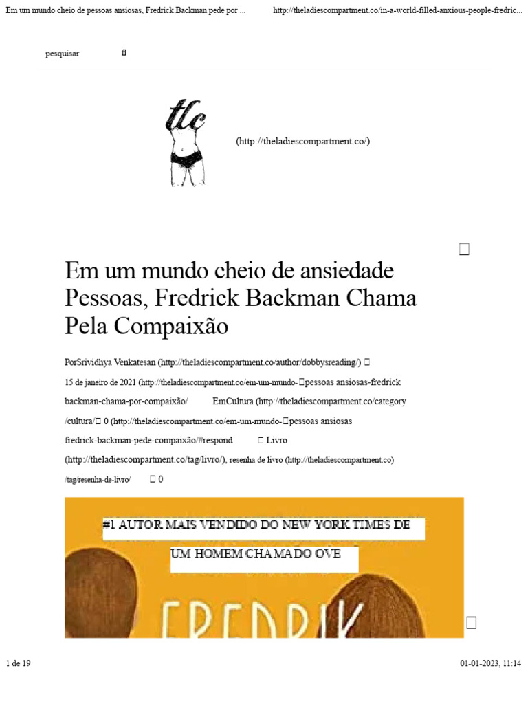 Em um mundo cheio de pessoas ansiosas | PDF